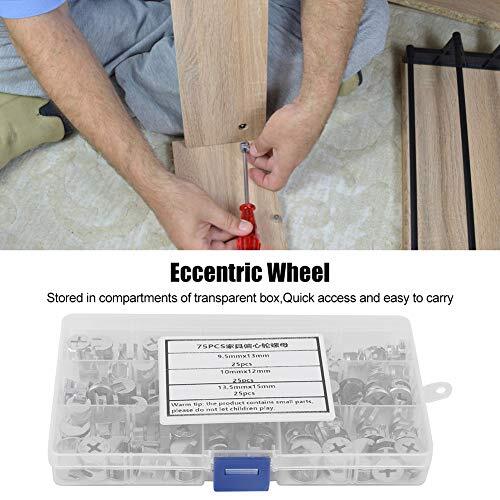 75PCS Cam Lock Fasteners 3-in-1 Furniture Connectors Bolts Eccentric ...