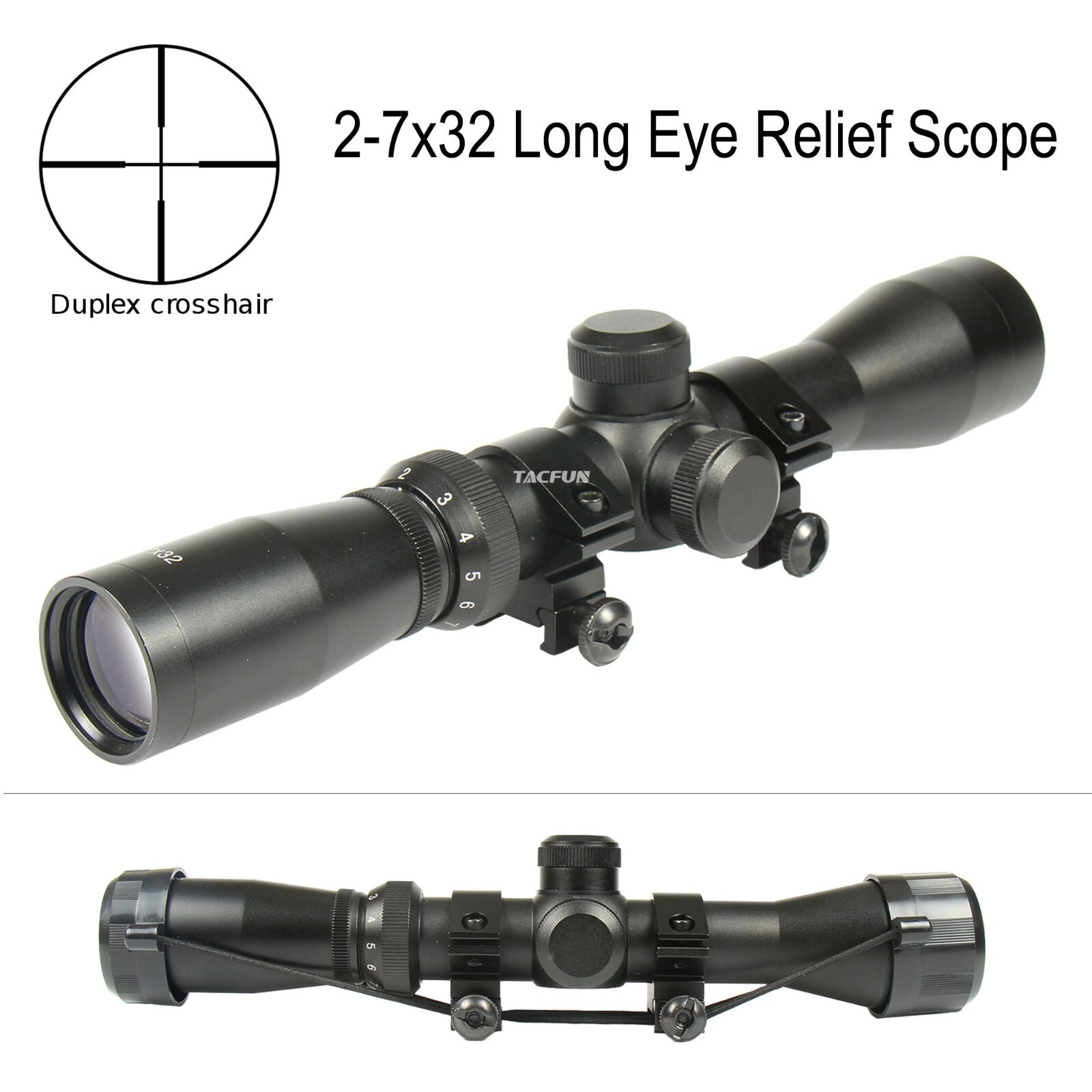TACFUN Long Eye Relief 2-7x32 Scope for Mosin Nagant | eBay