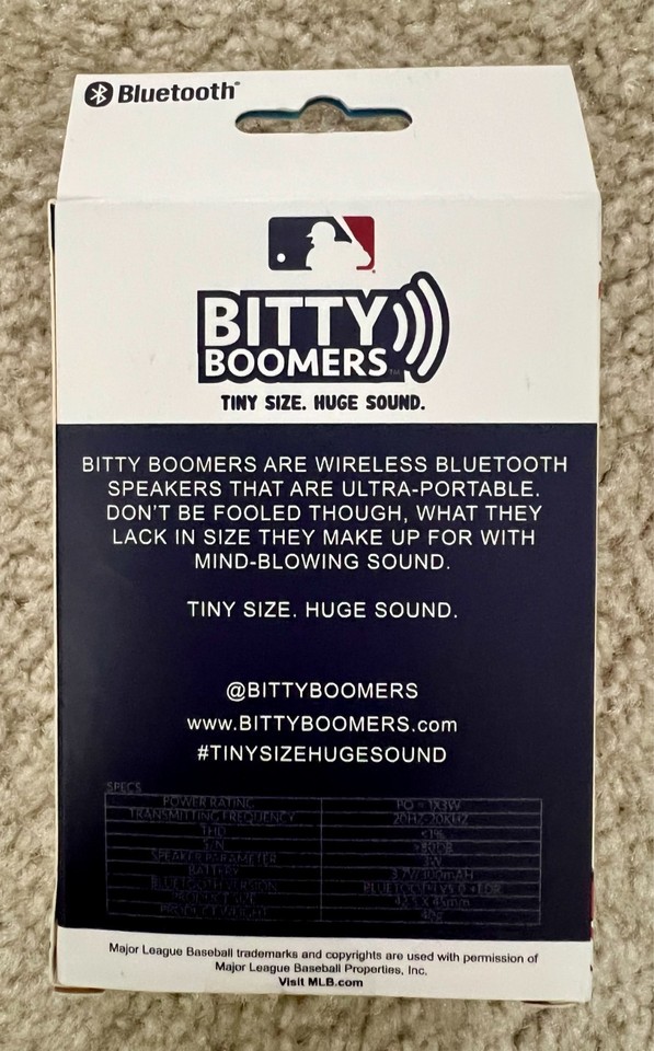 WASHINGTON NATIONALS MLB BITTY BOOMER Bluetooth Mascot Speaker NEW | eBay