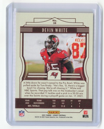 2021 Panini Legacy Red Devin White 128/299 Tampa Bay Buccaneers #38 | eBay