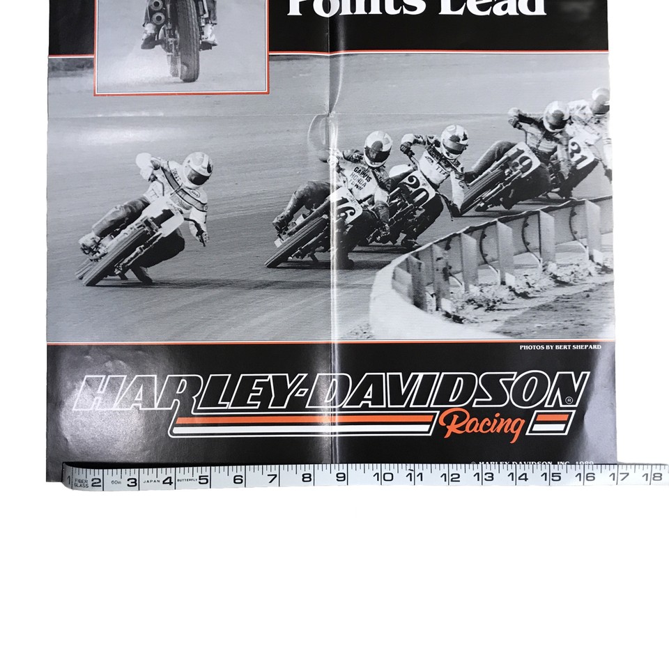 Original Harley-Davidson 1989 Flat Track Race Poster, Parker Wins ...