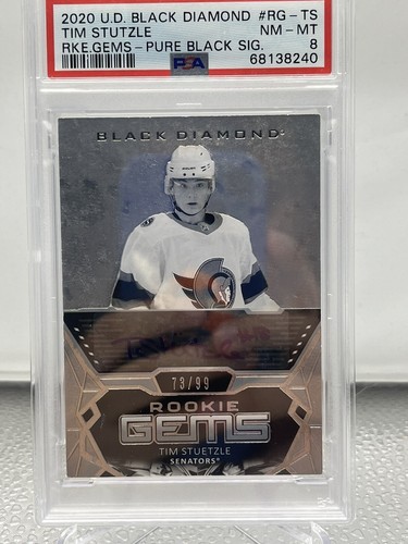 2020-21 UD Black DIamond Rookie Gems Tim Stutzle RC Auto Autograph /99 ...