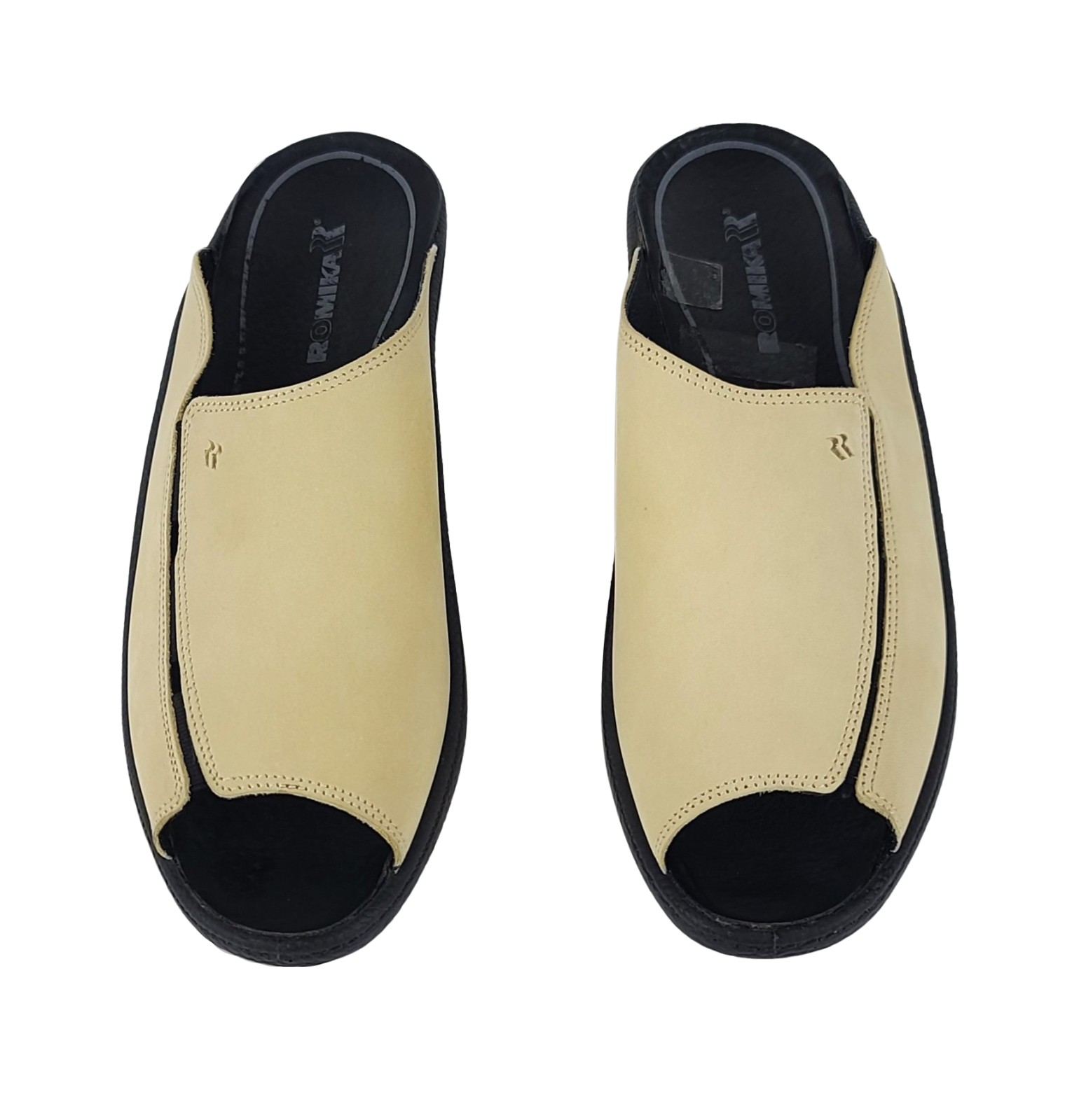 ROMIKA Mokassetta Comfort Sandals Slides Beige Leather EUR 40 /US 9M ...