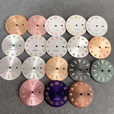 24.5mm Watch Dial Face Parts Fit NH05 NH06 Automatic Movement Diamond ...