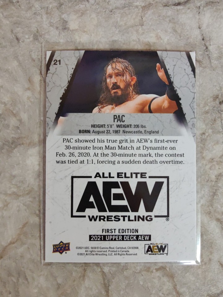 2021 Upper Deck AEW All Elite Wrestling Dynamite Pac PAC #21 | eBay