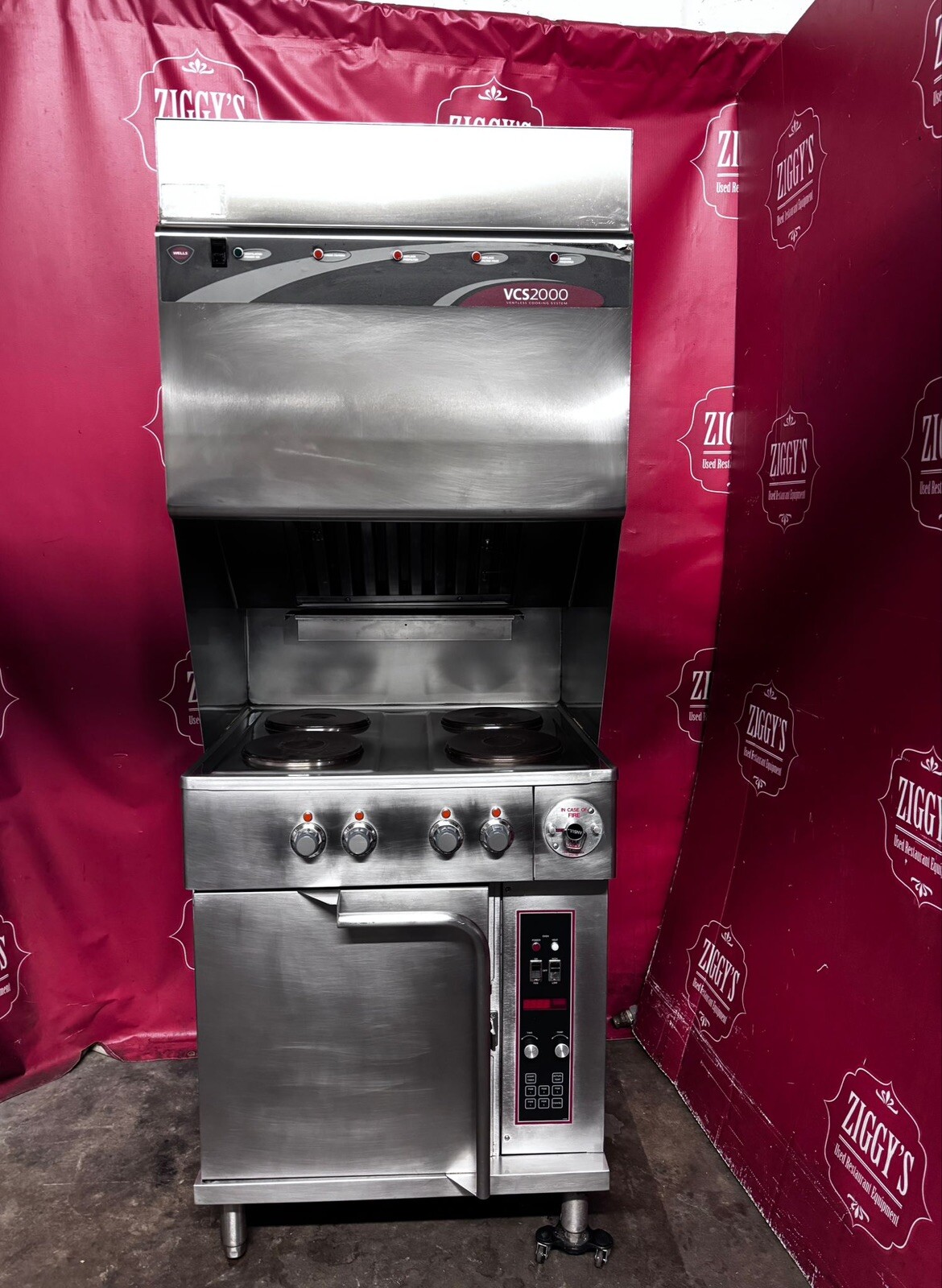 30” wells ventless wvoc-4hf burner stove with convection oven | eBay