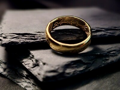 The One Ring Made Of Sterling Silver Hand Poured. 24k Gold Gilded Any ...