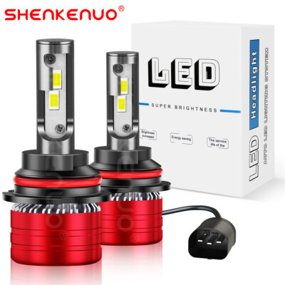 2x 9007 LED Headlight Luces Fuertes Para Auto Coche Luz Carro Bulbs ...