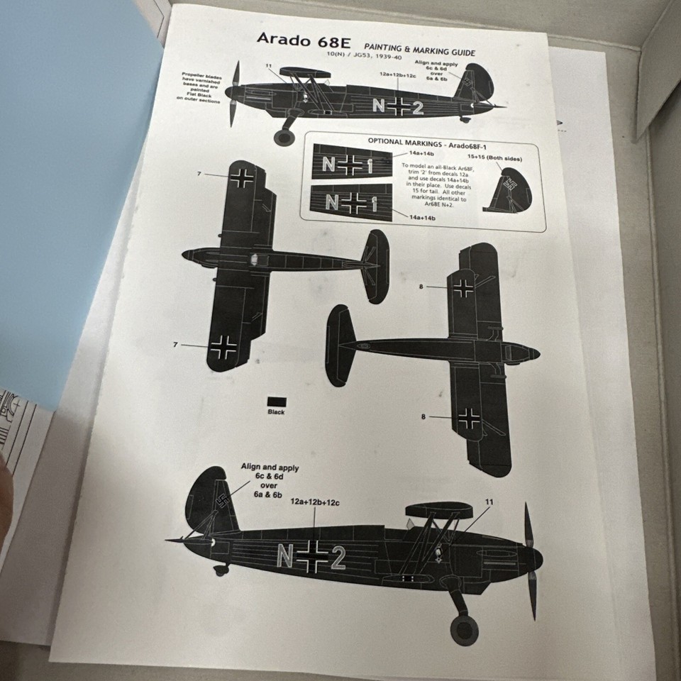 Classic Airframes 453 1/48 Scale Arado Ar 68 E/F WWII Mkgs | eBay