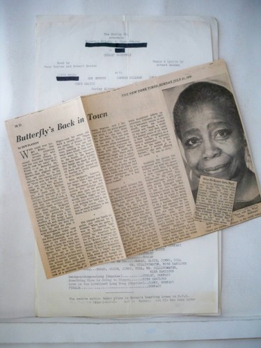 CURLEY McDIMPLE Playbill BAYN JOHNSON / BUTTERFLY McQUEEN NYC 1968 | eBay