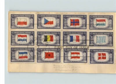 NICE! Overrun Countrys, 12 Different Country Stamps on First Day of ...