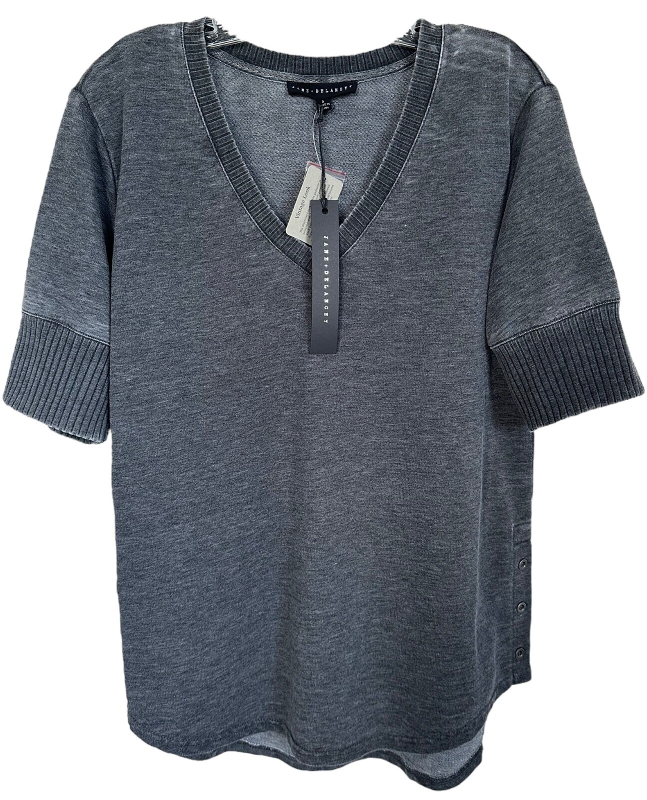 Jane & Delancey Women's Blouse Top Vintage Look Short Sleeve V-Neck ...