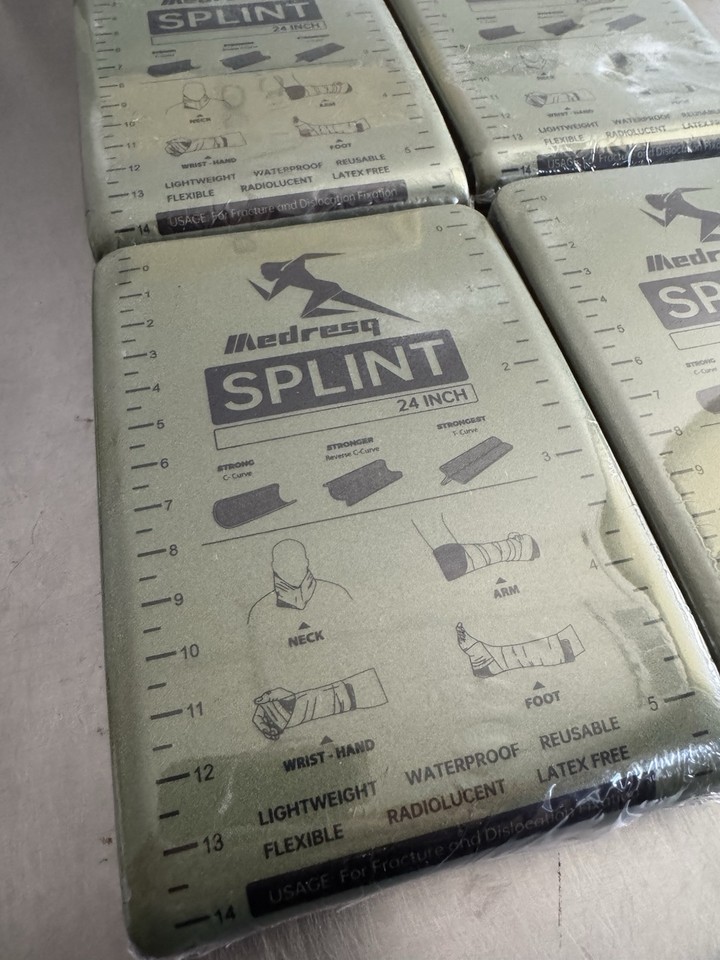 4 Pack Of Combat Medical splints 24” Long (folded) TCCC- Trauma First ...