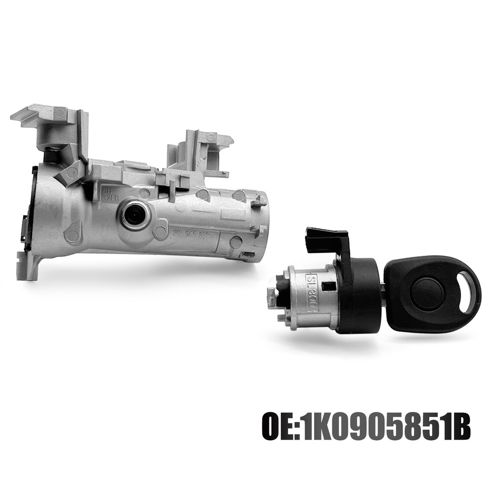 IGNITION STARTER SWITCH STEERING LOCK BARREL & KEY FOR VW GOLF AUDI MK5 ...