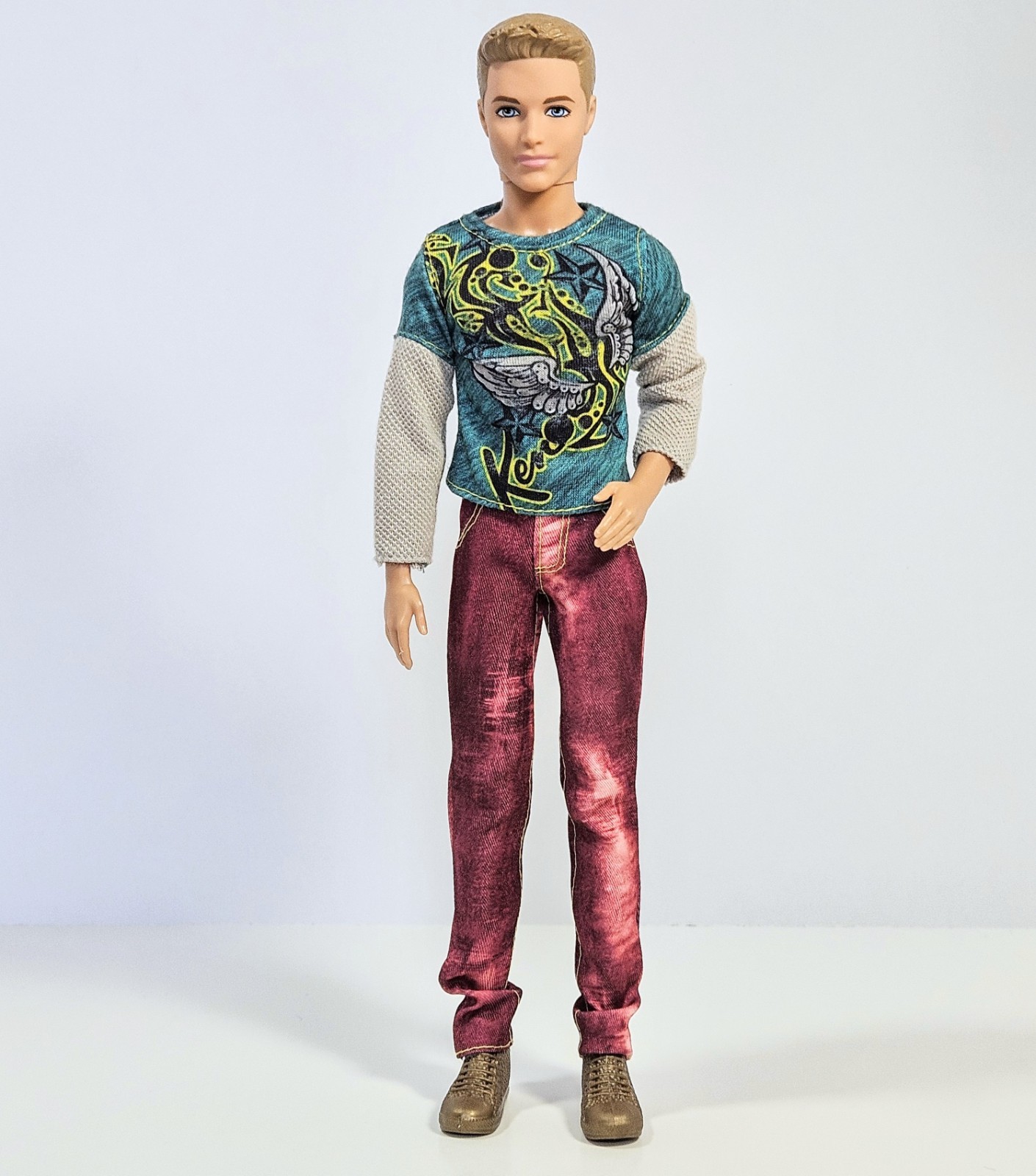 Mattel Barbie Ken Fashionistas Boy Doll Trendy Top Red Jeans W Shoes | eBay