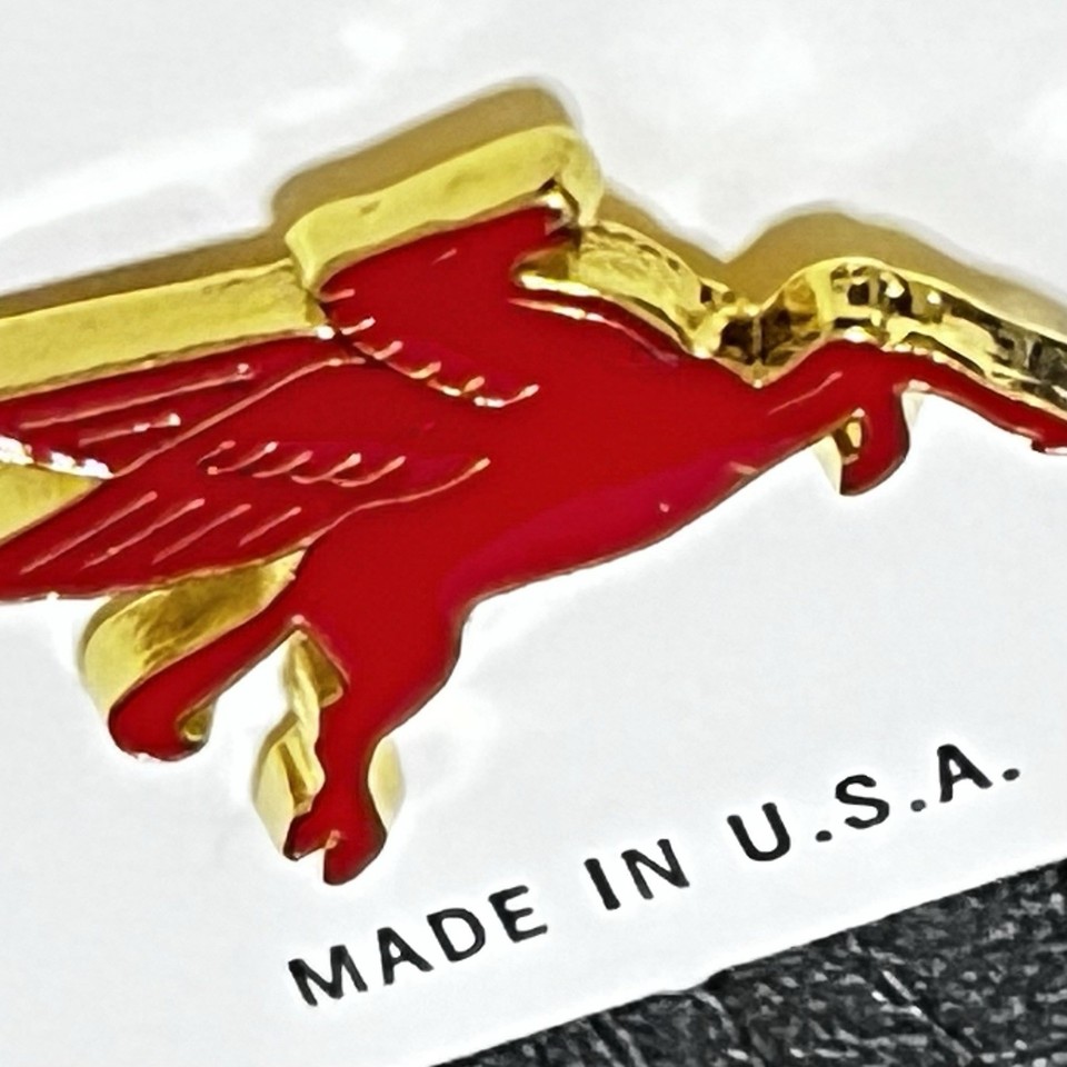 Vintage Exxon Mobil Red Pegasus Lapel Pin Flying Horse Logo New Old ...