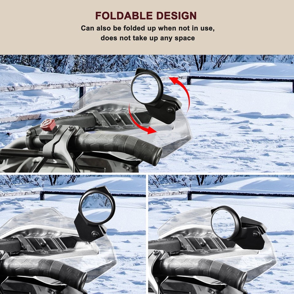 SAUTVS Adjustable Handguard Rearview Side Mirrors for Ski-Doo Handlebar ...