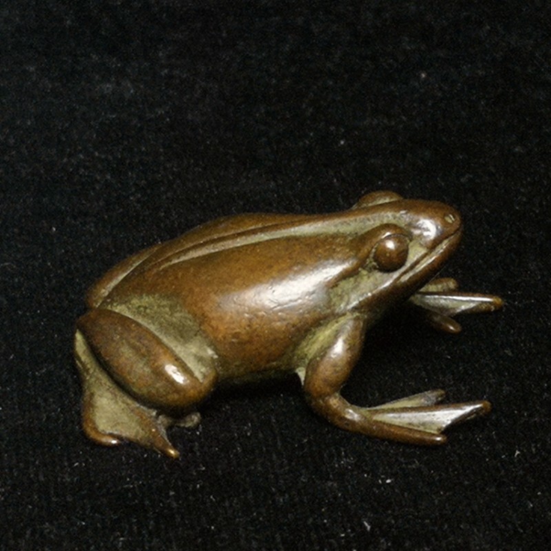 1.4 Inch Chinese Old Bronze Carving Frog Statue Pendant Decoration ...