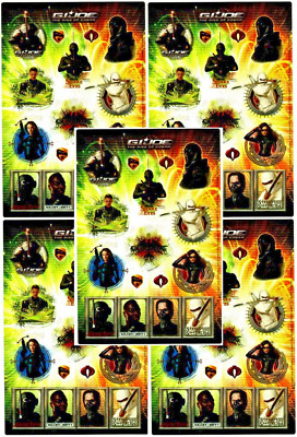 5 Sheets GI JOE The Rise of the COBRA Scrapbook Stickers! Channing ...