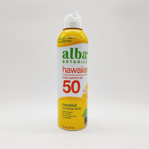 Alba Hawaiian Sunscreen SPF 50 Coconut Spray 6 Oz EXP 10/24 Sealed ...