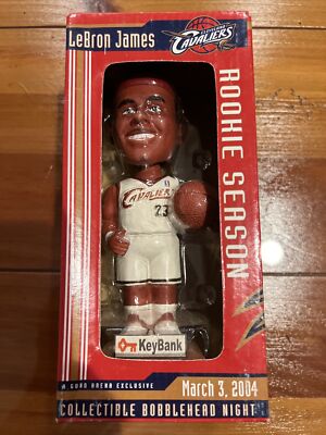 NEW LeBRON JAMES ROOKIE SEASON CAVS BOBBLEHEAD MARCH 3, 2004 GUND ARENA ...