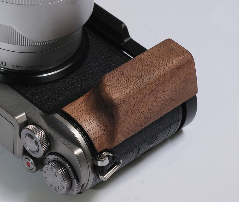 Ebony Walnut Wood Handle Grip for Panasonic GX9 Ultra Light Weight ...