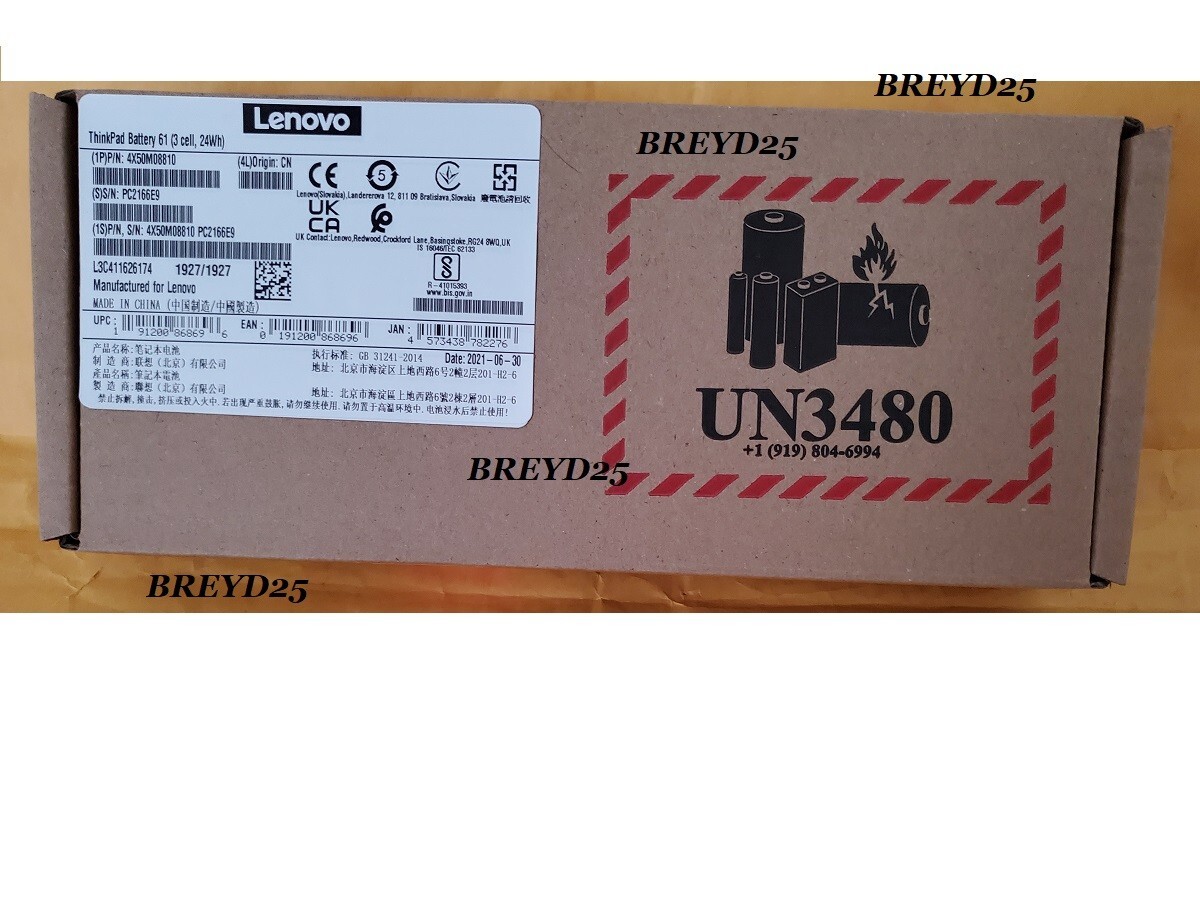 Lenovo 4X50M08810 Batt Bo ThinkPad Battery 61 for sale online | eBay