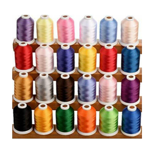 Simthread 1100 Yards Trilobal Polyester Embroidery Machine Thread 24 ...