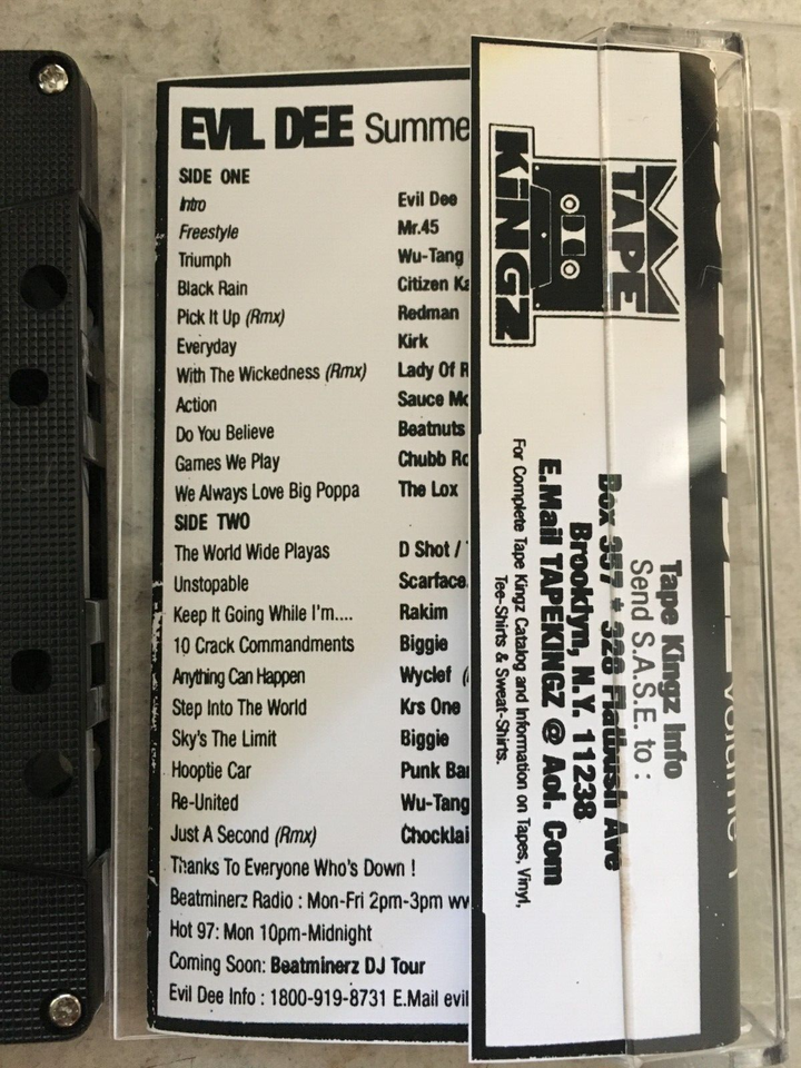DJ EVIL DEE SUMMER SCHOOL VOL. 1 TAPE KINGZ NYC 90S RAP MIXTAPE ...