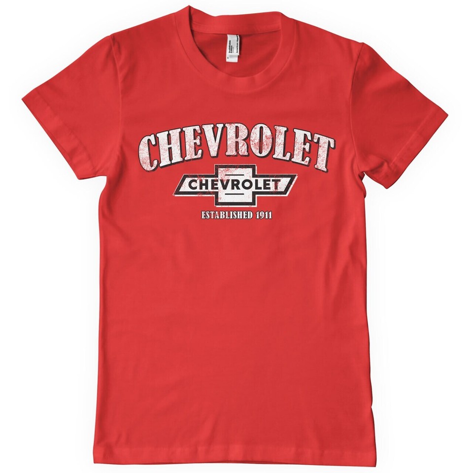 Licenza Ufficiale Chevrolet Established 1911 T-Shirt S-5XL Taglie | eBay
