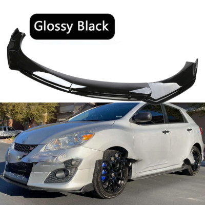 For Toyota Matrix 03-22 Gloss Front Splitter Lower Bumper Lip Spoiler ...