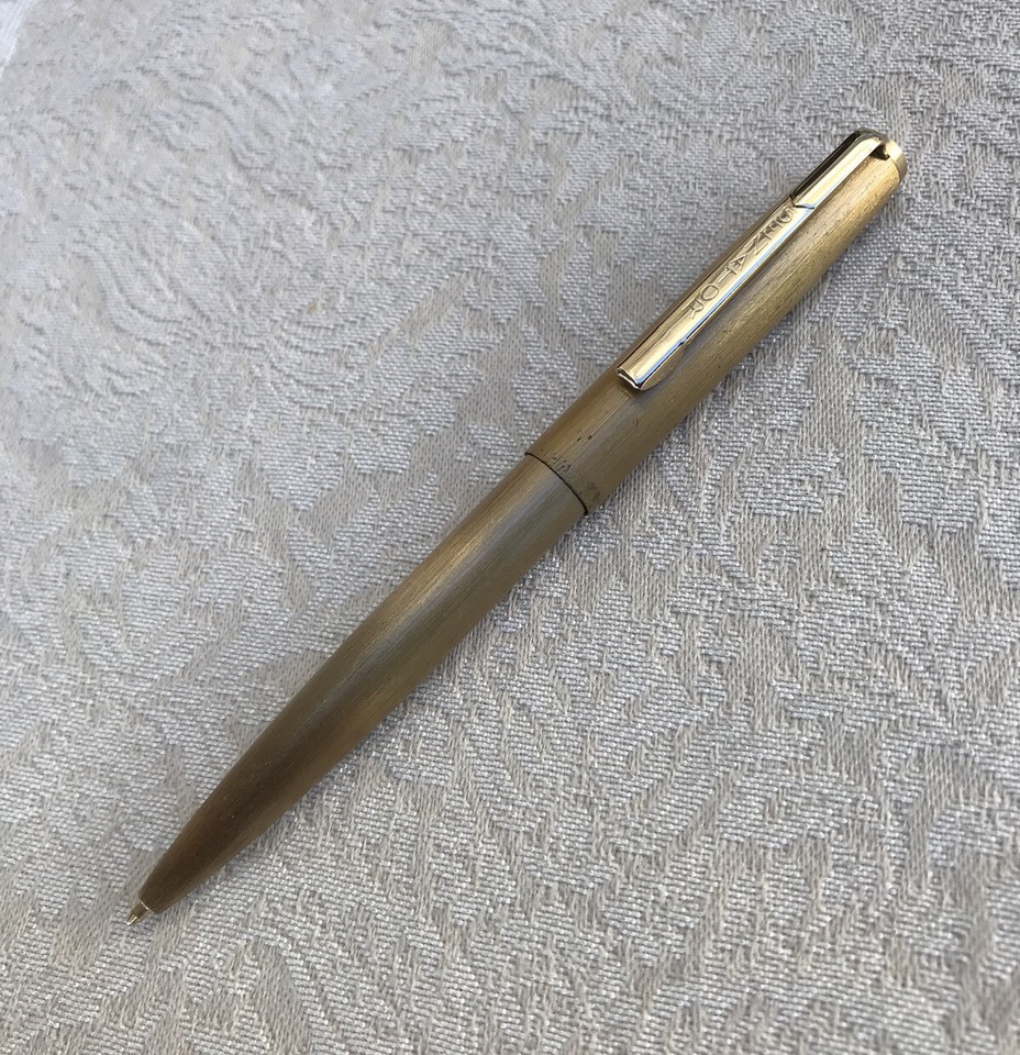 Vintage Senator Cap Actuated Ballpoint Pen, Germany, Matte Gold Finish ...