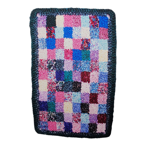 Fabric Latch Hook Rag Rug Making Kit - Canvas, Fabric Strips - Colorful ...