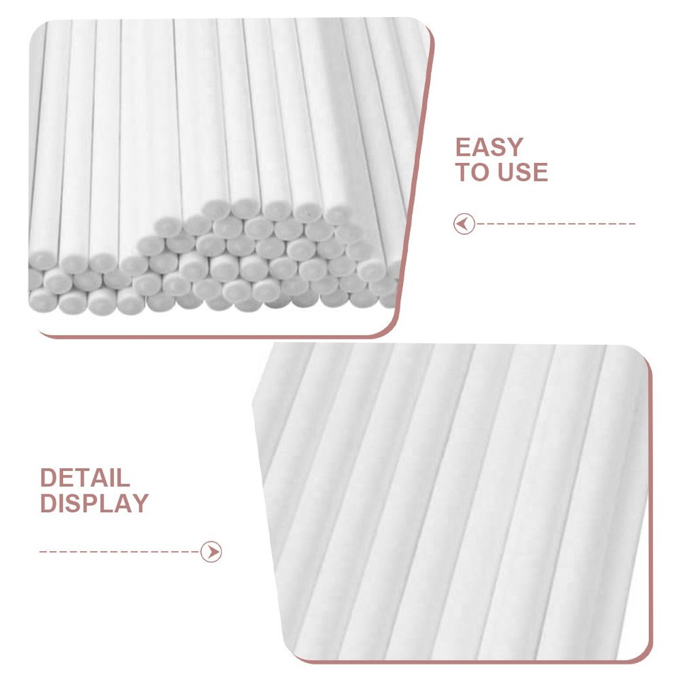 100 Pcs Paper Lollipop Sticks Cake Sticks for Chocolate Candy Craft ...