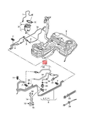 Genuine AUDI A6 Avant S6 quattro A7 Sportback audi 4GC Fuel Hose ...
