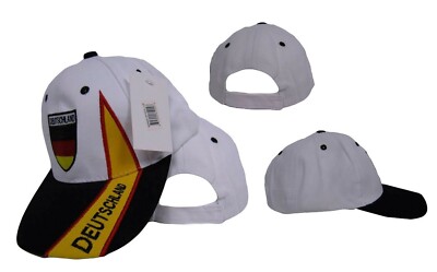 Deutschland German Germany White and Black Baseball Hat Cap 3D ...