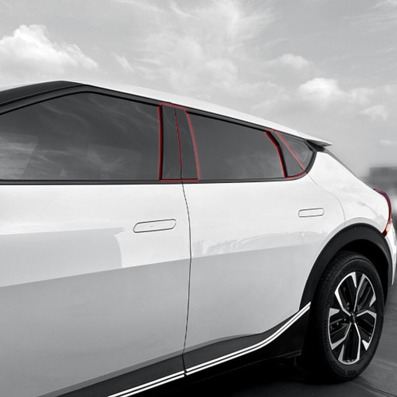 For KIA EV6 2022-2025 Gloss Black A B C Pillar Posts Door Window Cover ...