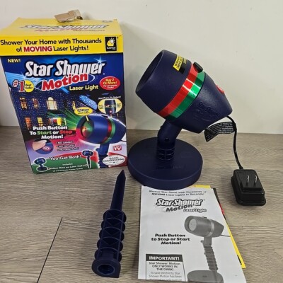 Star Shower Motion Laser Light BulbHead Indoor Outdoor Laser Light ...
