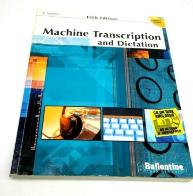Machine Transcription and Dictation by Ballentine w/ CD (2004, Trade ...
