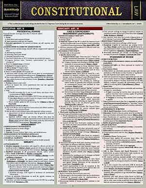 Constitutional Law - Wall Chart, by BarCharts Inc. - Very Good ...