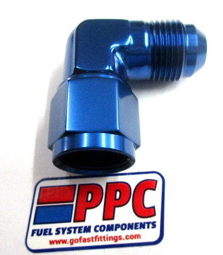 06 an male flare to 06 an fem swivel 90 Degree Fitting Show Polished ...