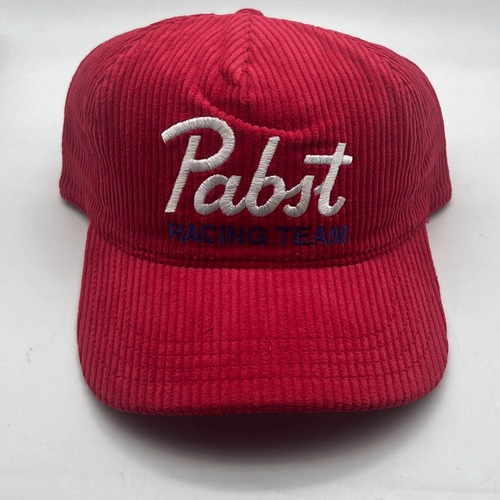 Pabst Blue Ribbon PBR Racing Team Red Corduroy Snapback Adjustable Hat ...