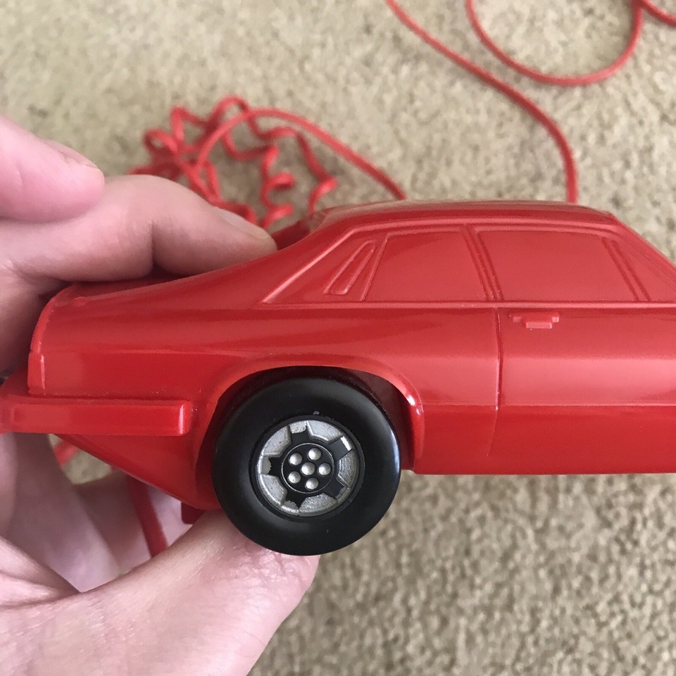 Vintage Telemania Little Red Jaguar Push Button Phone 80’s Analog ...