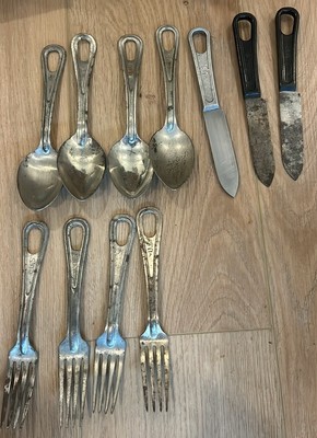 WWII WW2 USGI Army Mess Kit Utensils Fork Knife Spoon 1942 1943 1944 | eBay