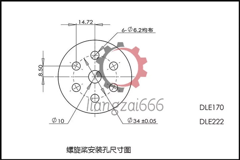 Gas Engine DLE 170CC Twin Cylinder Two Stroke Side Exhaust with CDI ...