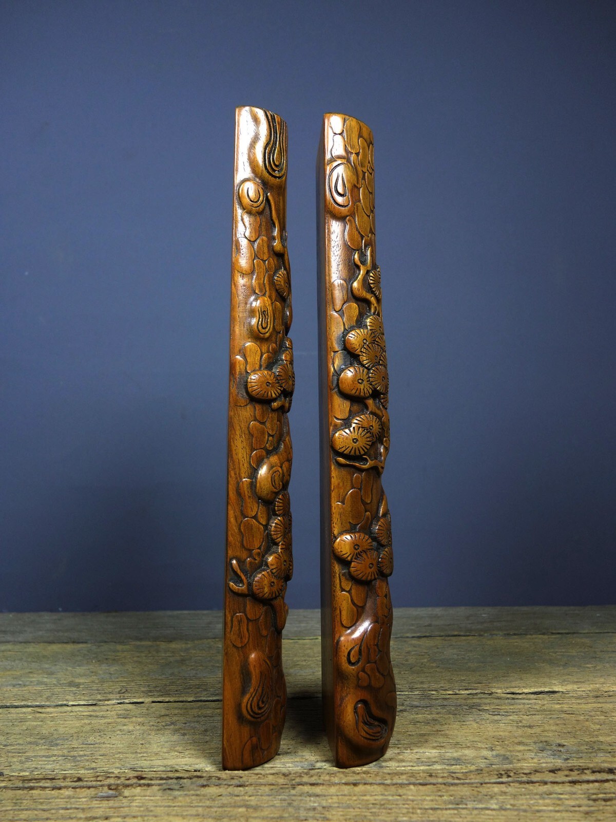 Collect Chinese Old Rosewood hand carven Pine trees pattern ...