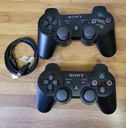 Lot of 2 - Sony PlayStation 3 PS3 Genuine OEM Dualshock Sixaxis Controllers | eBay