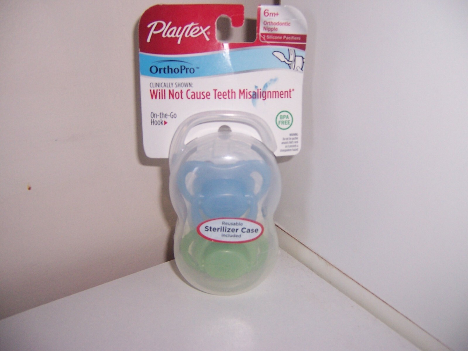 Playtex Orthro pro 6m+ pacifier green blue New | eBay