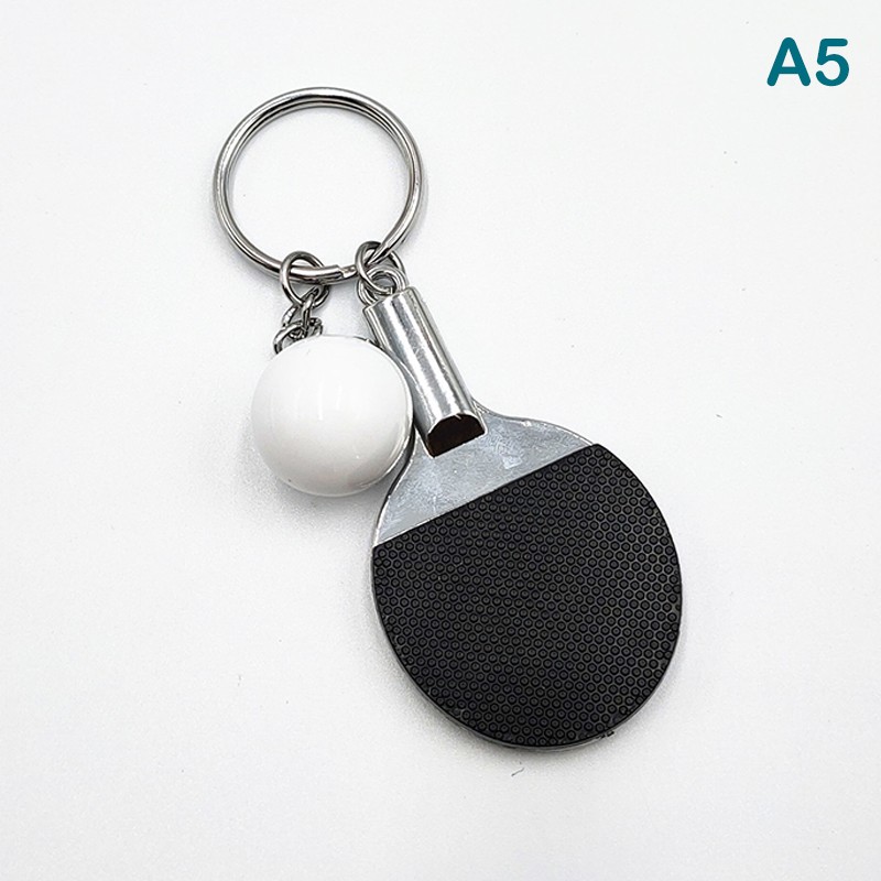 Ping Pong Ball Key Chain Table Tennis Racket Key Ring Bag Pendant ...