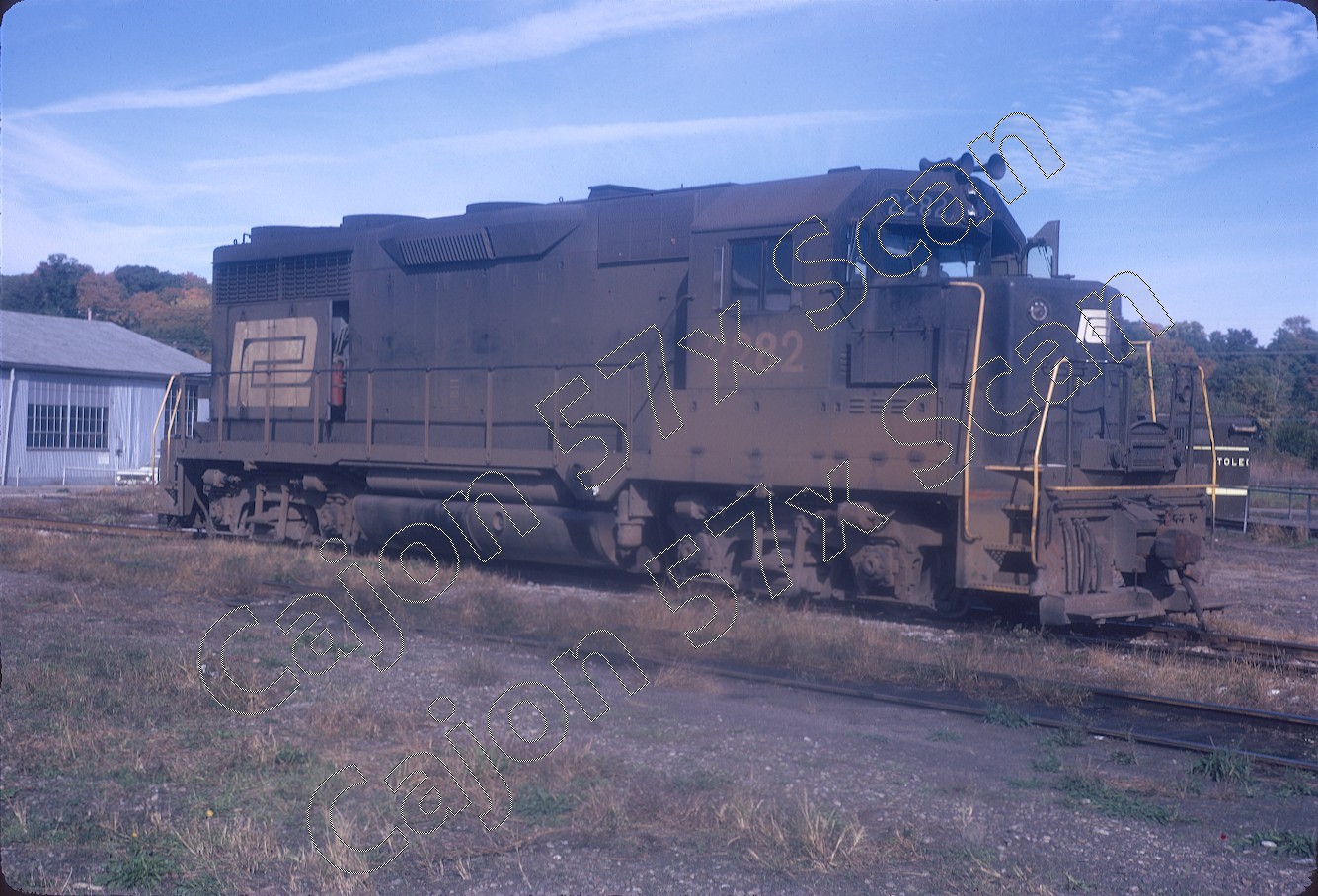Original Slide- PC Penn Central GP35 2282 At E. Peoria, IL. 10/72 | eBay